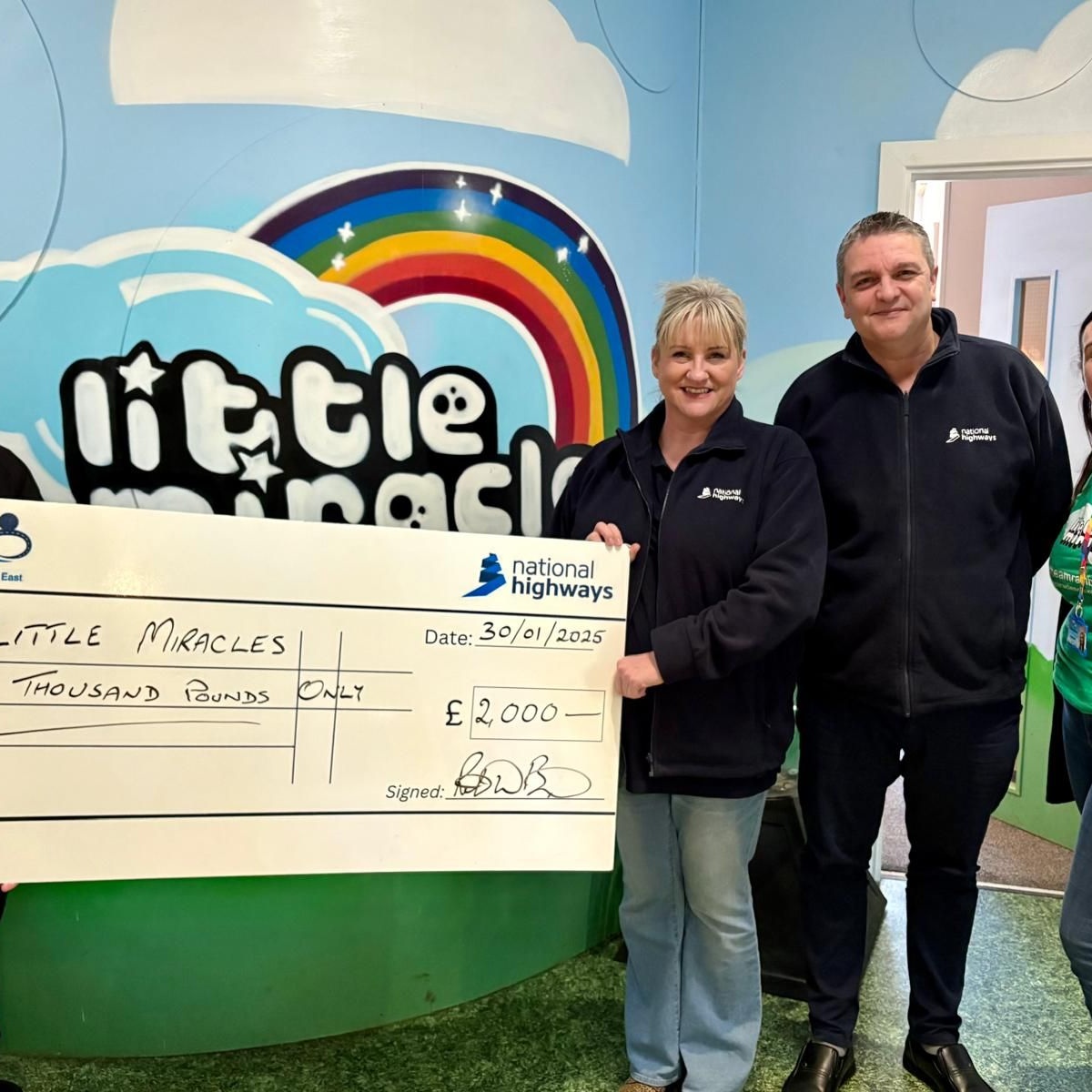 Little Miracles - National Highways Agency donate £2,000